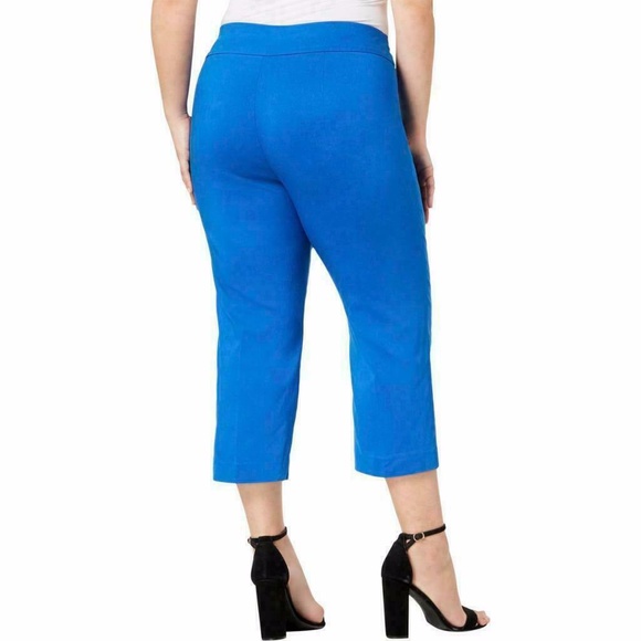 Alfani | Pants & Jumpsuits | Alfani Plus Tummy Control Blue Capris ...